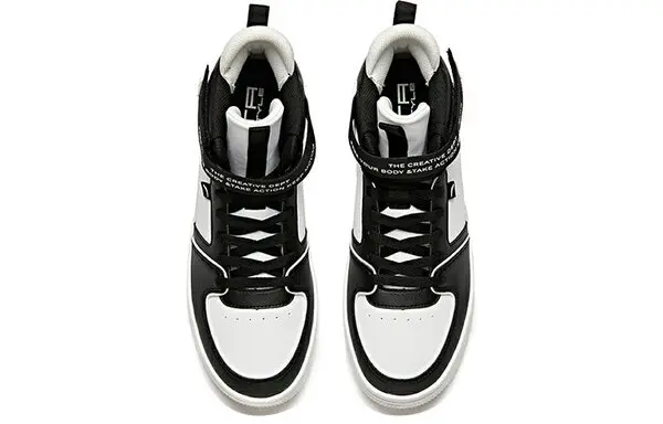 ANTA Life Series High Top Sneakers - White/black