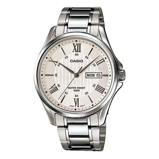 Casio Stainless Steel Quartz Analog Watch - Silver