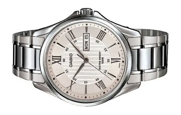 Casio Stainless Steel Quartz Analog Watch - Silver