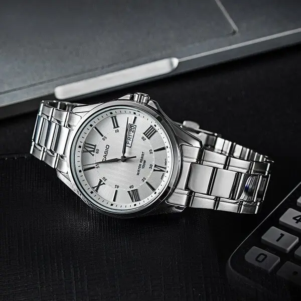 Casio Stainless Steel Quartz Analog Watch - Silver