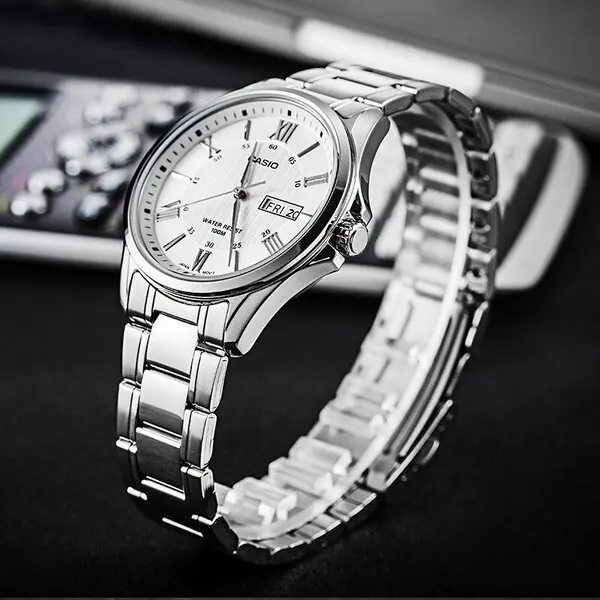 Casio Stainless Steel Quartz Analog Watch - Silver