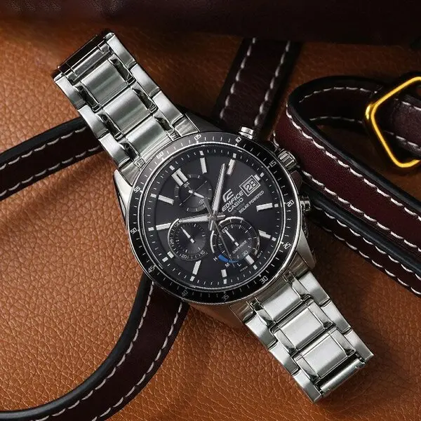 Casio Edifice Stainless Steel Solar Powered Chronograph Watch