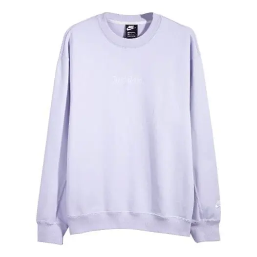 Nike Crewneck Sweatshirt With Embroidered Logo - Lavender