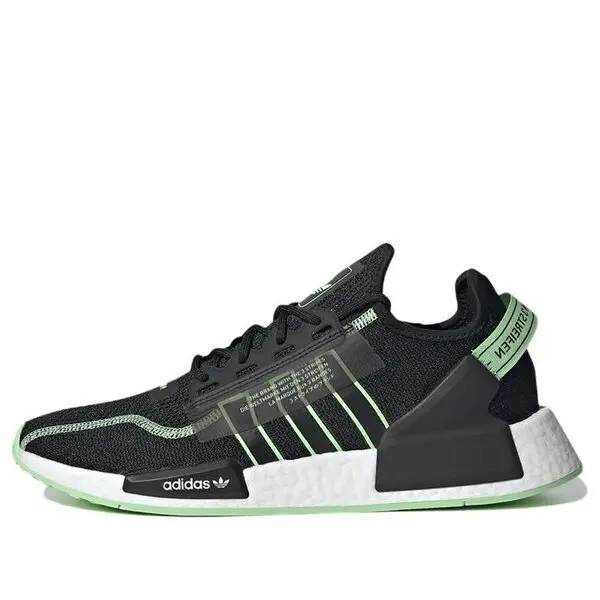 Adidas Nmd_r1 V2 "black Glory Mint" Sneakers - Core Black/glory Mint/cloud White