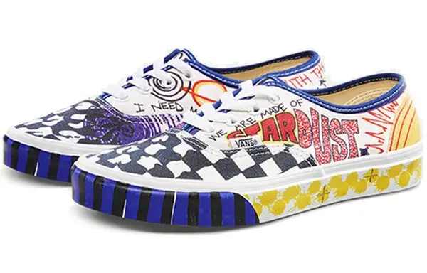VANS Authentic "galactic Goddess" Low Top Sneakers - Yellow/blue