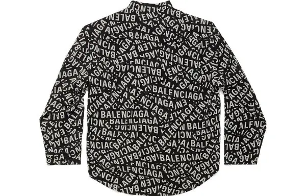 Balenciaga Logo Strips Minimal Shirt Medium Fit