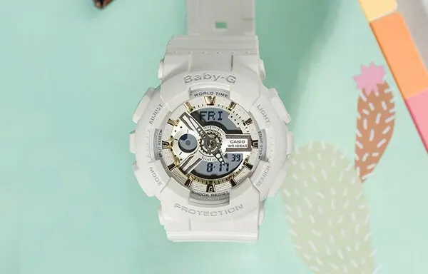 Casio Baby-g Analog-digital Shock Resistant Watch - White