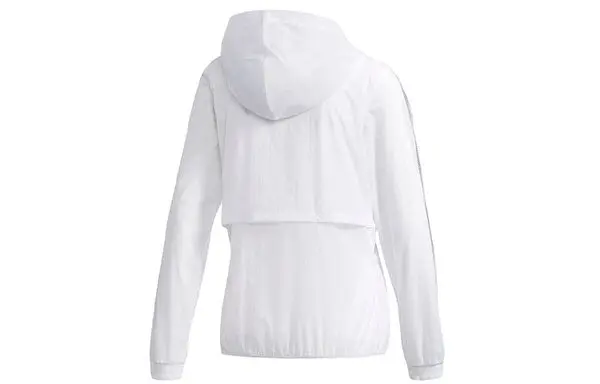 Adidas Zip-up Hooded Track Jacket With Sporty Stripes
