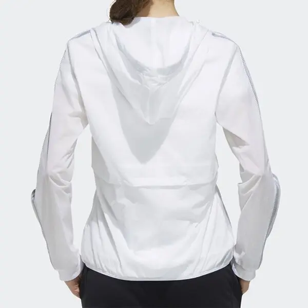 Adidas Zip-up Hooded Track Jacket With Sporty Stripes
