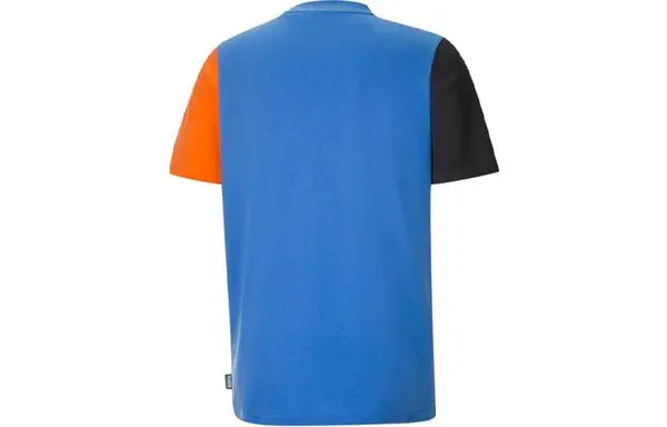 PUMA X Mr Doodle Crossover Casual Sports Round Neck Short Sleeve Blue