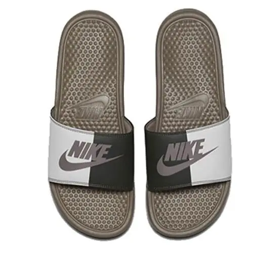 Nike Benassi Jdi Slides - Brown/white/black