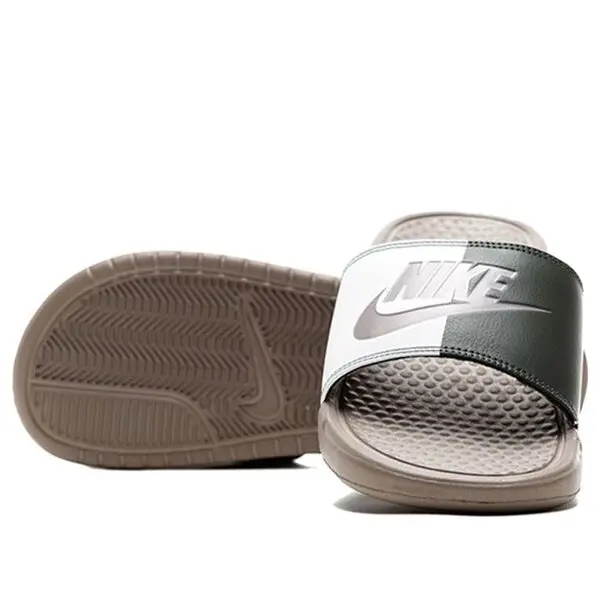 Nike Benassi Jdi Slides - Brown/white/black