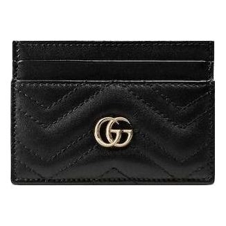 Gucci 26 Gg Marmont Card Holder Wallet - Black