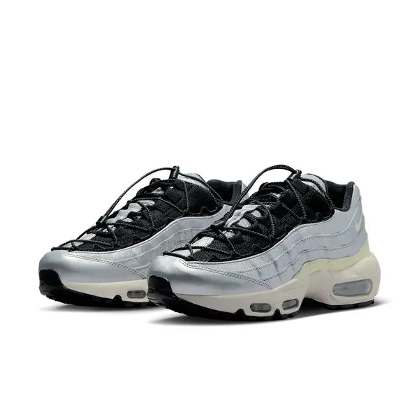 Nike Max 95 Speed Lacing Sneakers - Metallic Silver/alabaster/black