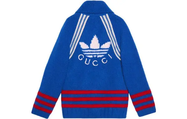 Gucci X Adidas Intarsia Wool Cardigan