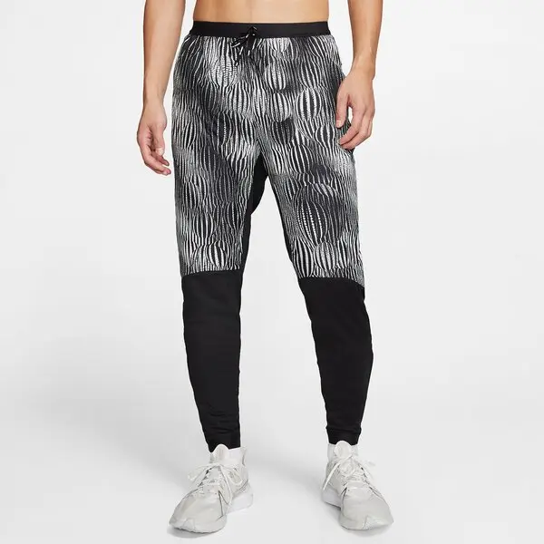 Nike Phenom Multicolor Zipper Ankle Banded Sports Pants Grey/black - Grayblack