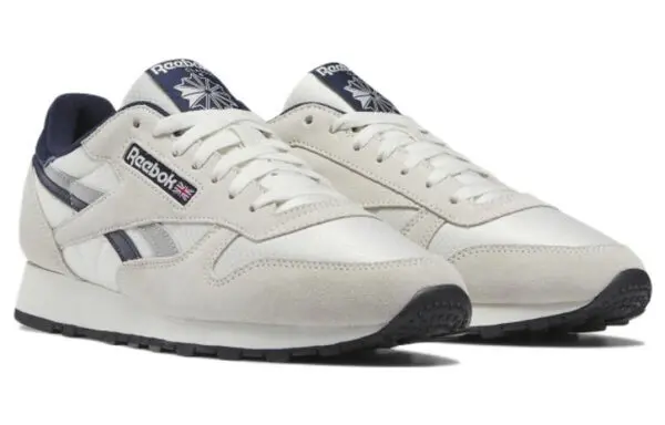 REEBOK Classic Leather Low Top Sneakers - Gray/white
