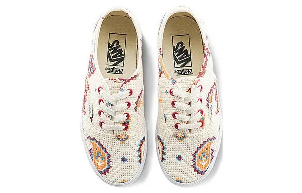 VANS Authentic X Clottee "pixelated Universe Marshmallow" Sneakers - Marshmallow/true White