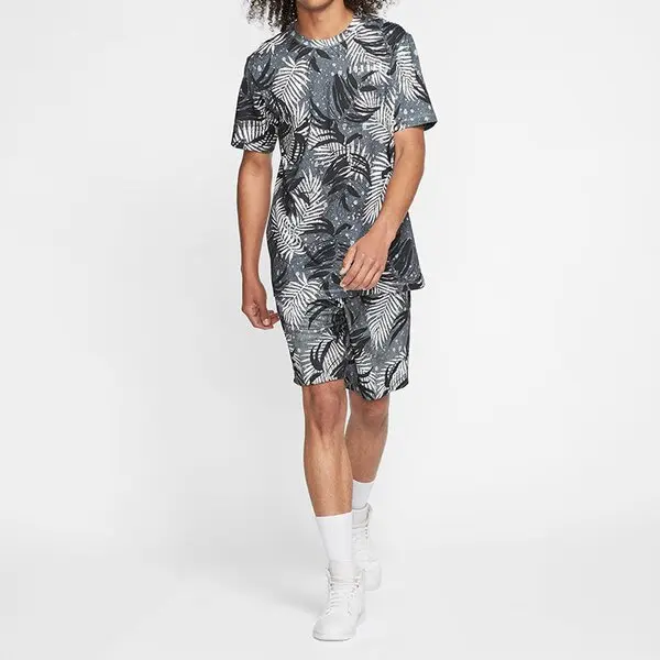 JORDAN Poolside Printing Sports Tops - Black