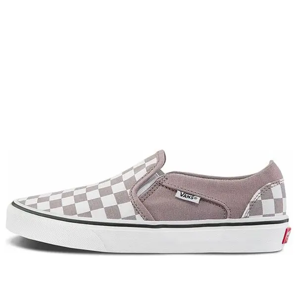 VANS Asher Checkerboard Slip-on Sneakers - Gray/white
