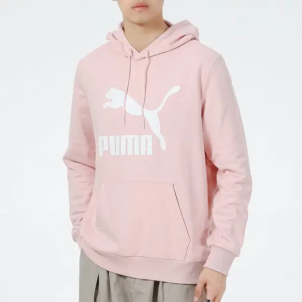 PUMA Classics Logo Printing Pullover - Pink