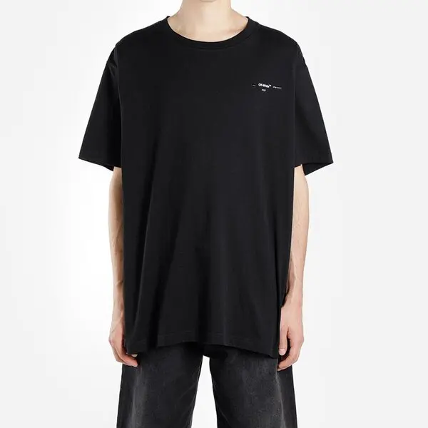 Off-White Oversize Painting Arrow Printing Cotton Round Neck Short Sleeve Loose Fit