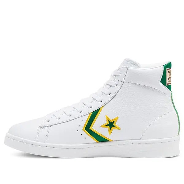 CONVERSE Pro Leather Mid High Top Sneakers - White/green