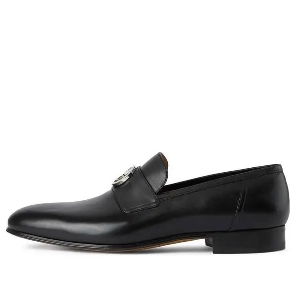 Gucci Interlocking G Leather Loafers - Black