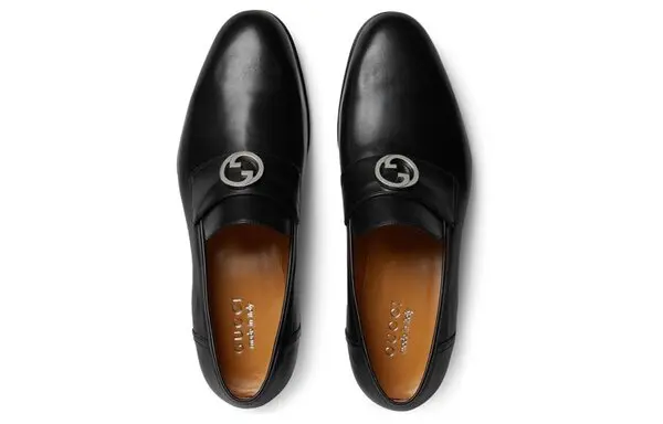 Gucci Interlocking G Leather Loafers