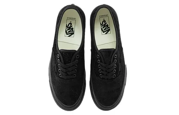 VANS Og Authentic Lx Velvet Embroidery Leopard Sneakers - Black