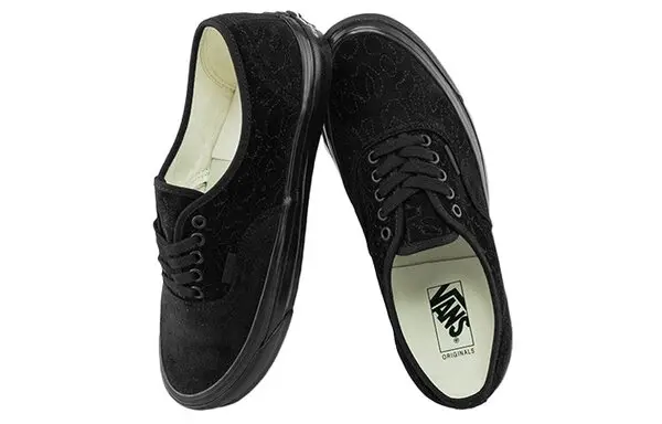 VANS Og Authentic Lx Velvet Embroidery Leopard Sneakers - Black