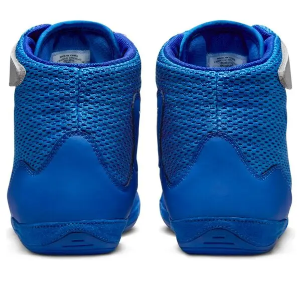 Nike Inflict Le High Top Wrestling Sneakers - Gray/blue/white
