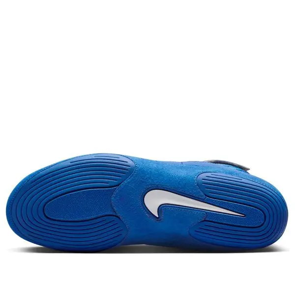 Nike Inflict Le High Top Wrestling Sneakers - Gray/blue/white