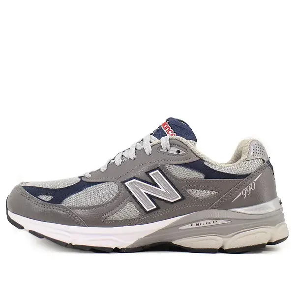 NEW BALANCE 990v3 Made In Usa Athletic Sneakers - Gray/dark Blue