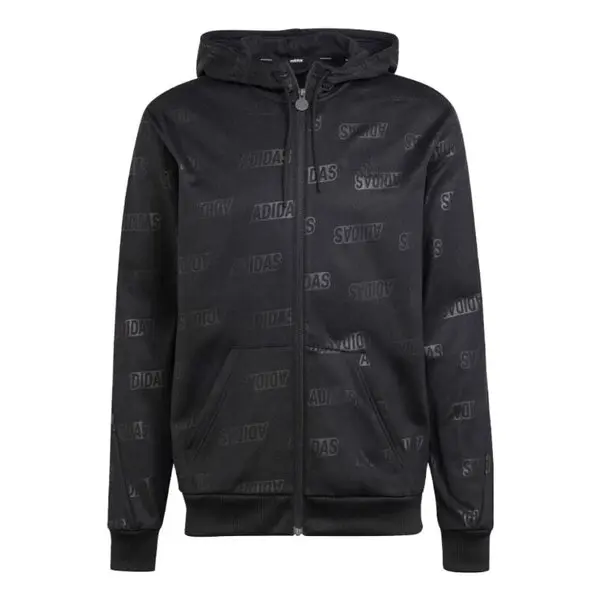 Adidas Original Embossed Polar Fleece Full-zip Hoodie