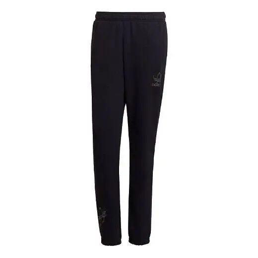 Adidas Originals X Disney Crossover Solid Color Logo Casual Bundle Feet Sports Pants/trousers/joggers Black - Default Color