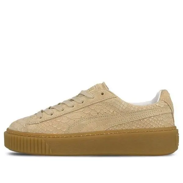 PUMA Platform Exotskin Natural Vachetta Sneakers - Cream