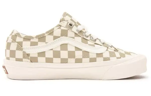VANS Old Skool Tapered Eco Theory Checkerboard Cornstalk Sneakers - White/yellow