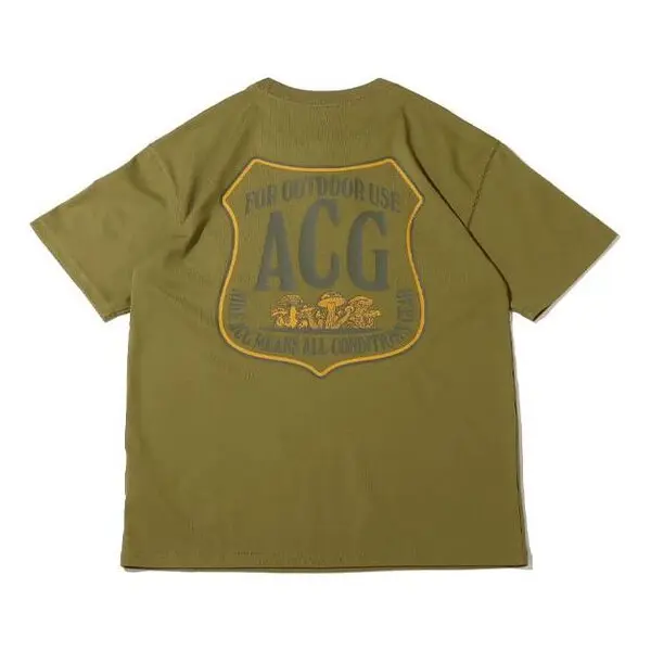 Nike Solid Color Alphabet Logo Printing Casual Round Neck Short Sleeve Green T-shirt - Default Color
