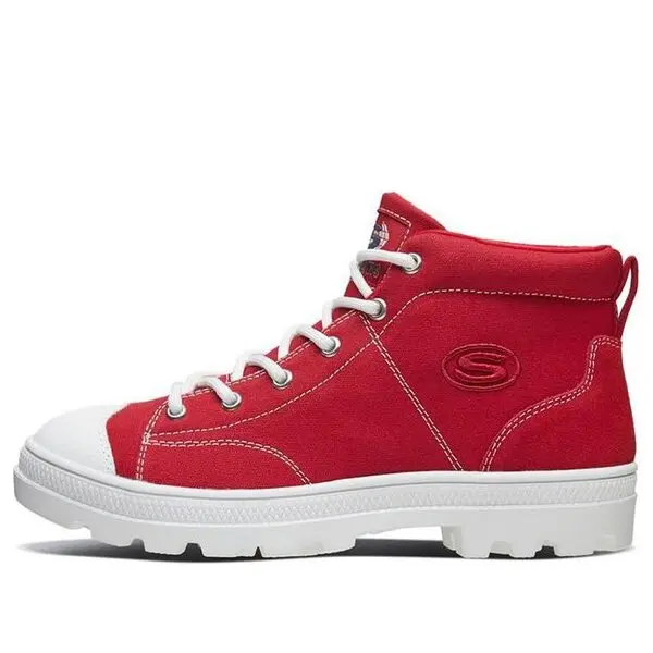 Sketchers Roadies High Gang Canvas High Top Sneakers - Red