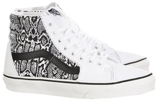 VANS Sk8-hi 'python' High Top Lace-up Sneakers - Black/white