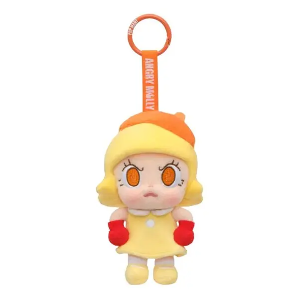 POP MART Angry Molly Plush Pendant Yellow Fire Secret Edition A - Multi-color