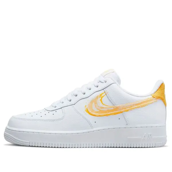 Nike Force 1 '07 "brushstroke" Sneakers - White/orange