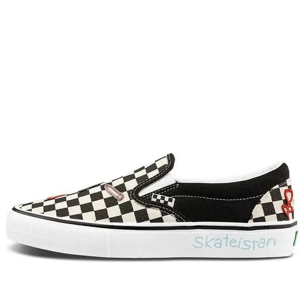 VANS Skateistan X Skate Slip-on Checkerboard - Black/white