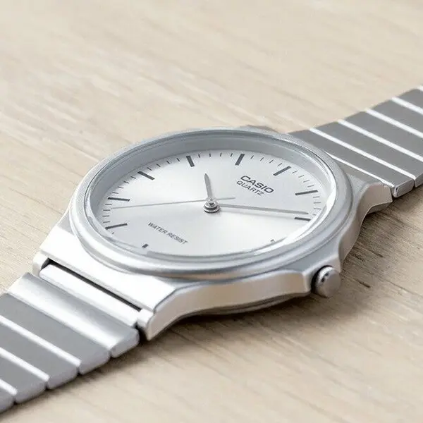 Casio Quartz Analog Watch With Stainless Steel Band - Silver