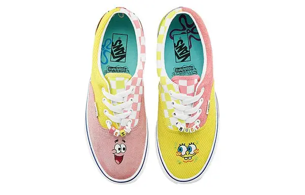 VANS Spongebob Squarepants X Era 'best Friends' Sneakers - Pink/yellow