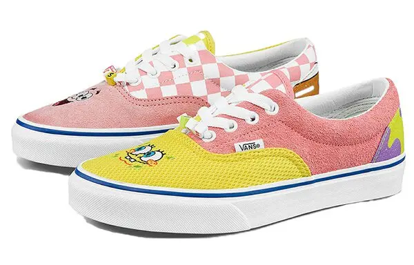 VANS Spongebob Squarepants X Era 'best Friends' Sneakers - Pink/yellow