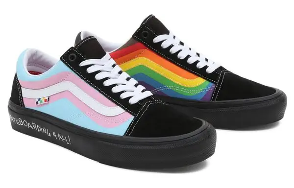 VANS Old Skool Pride Skate Sneakers - Black/rainbow