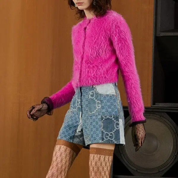 Gucci Brushed Wool Knit Cardigan