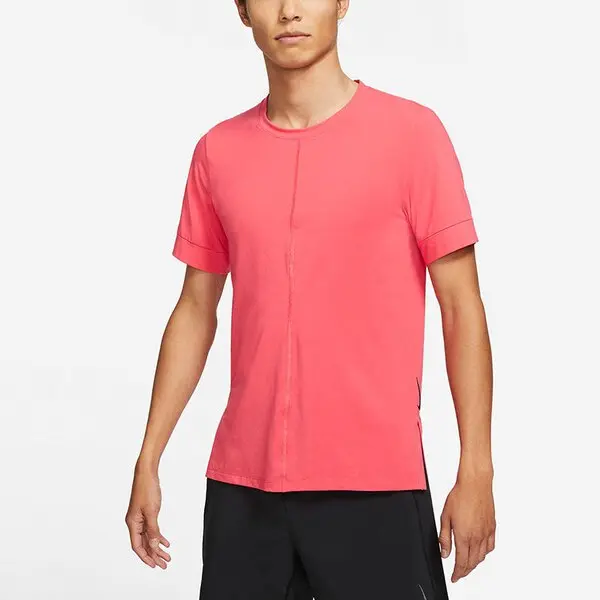 Nike Dri-fit Short Sleeve Yoga Top - Light Red